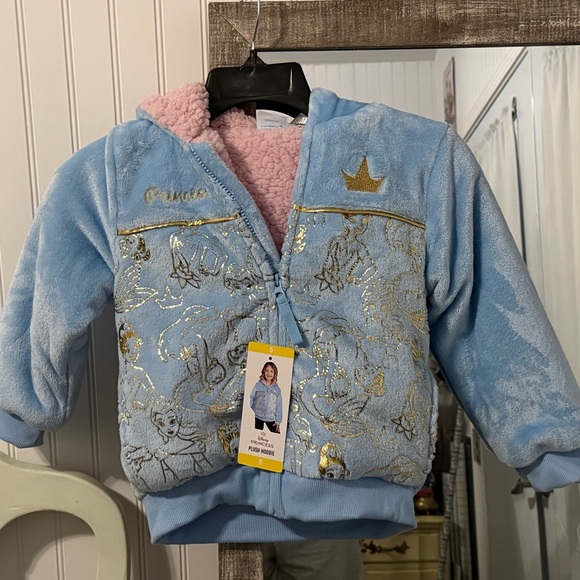 Disney | Jackets & Coats | Disney Princess Blue And Pink Kids Soft ...
